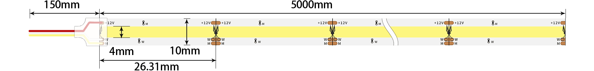 CCT COB Strip - Color Changeable Tunable COB Strip Light