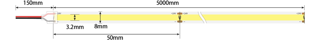 Dot-free LED COB Strip Light